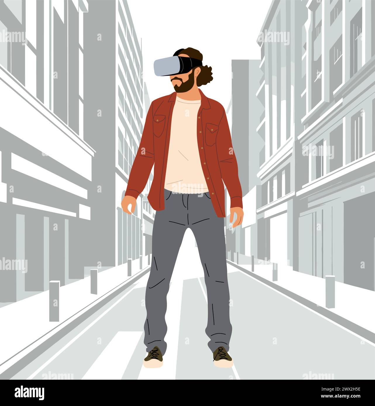 Virtual city human Stock Vector Images - Alamy