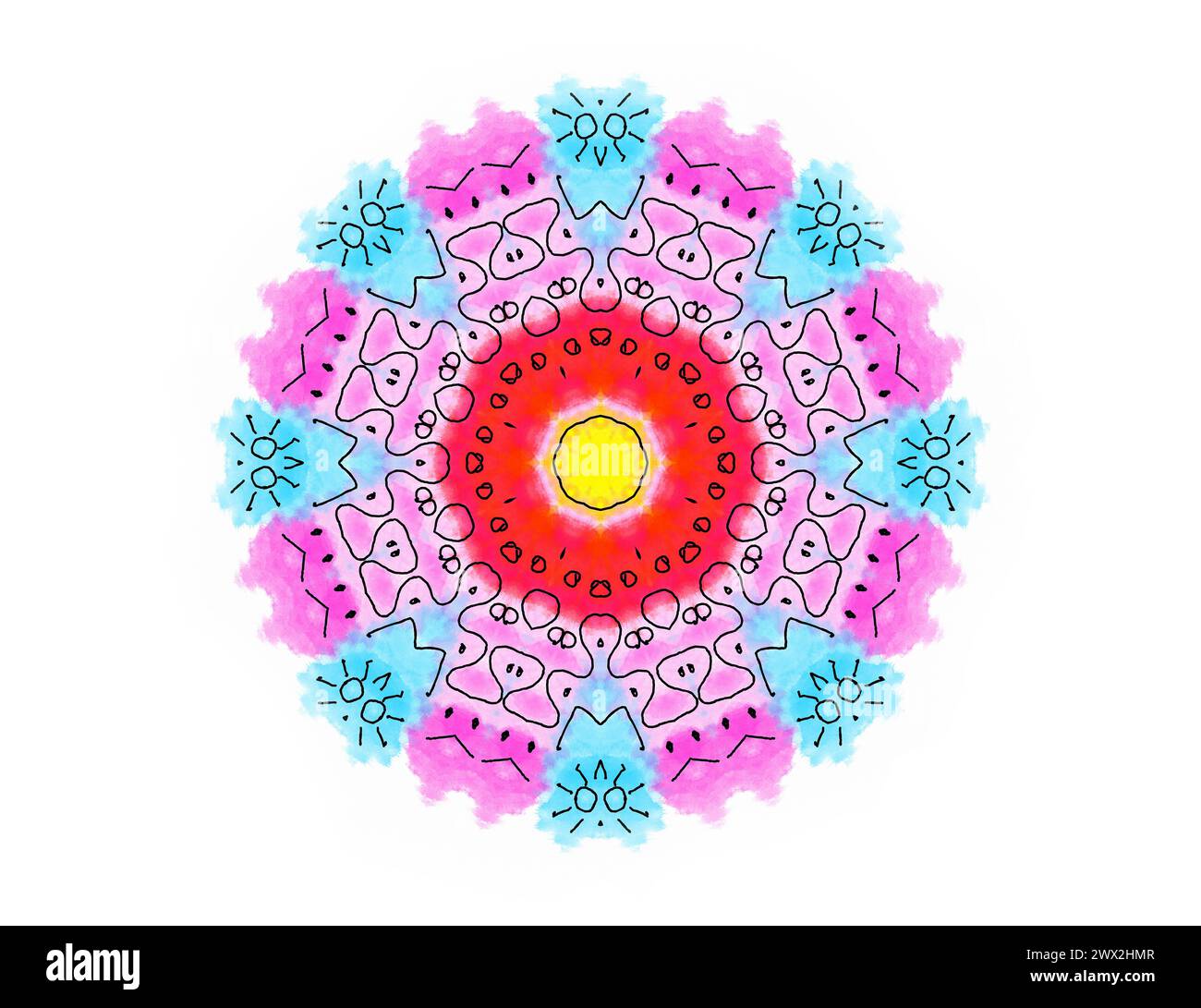 Abstract color shape on white background Stock Photo - Alamy