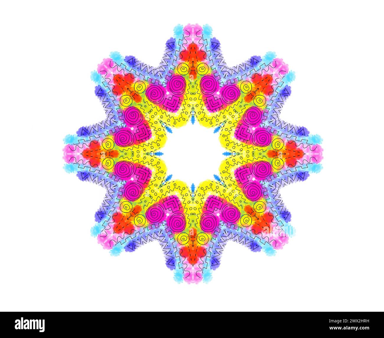 Abstract color shape on white background Stock Photo - Alamy