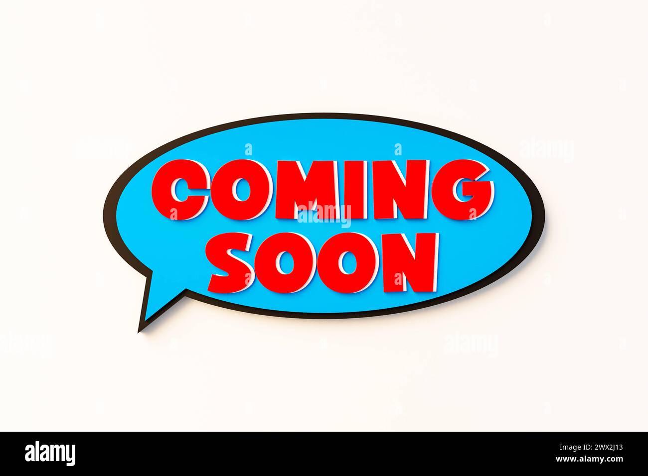 Coming soon, cartoon speech bubble. Coming soon, cartoon speech bubble ...