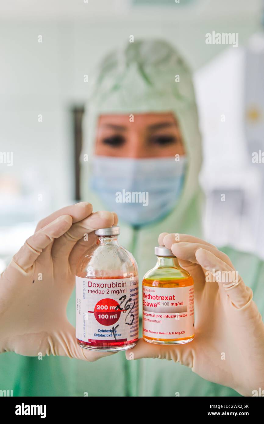 Brno, Czech Republic. 27th Mar, 2024. Production of cytostatic drugs in ...