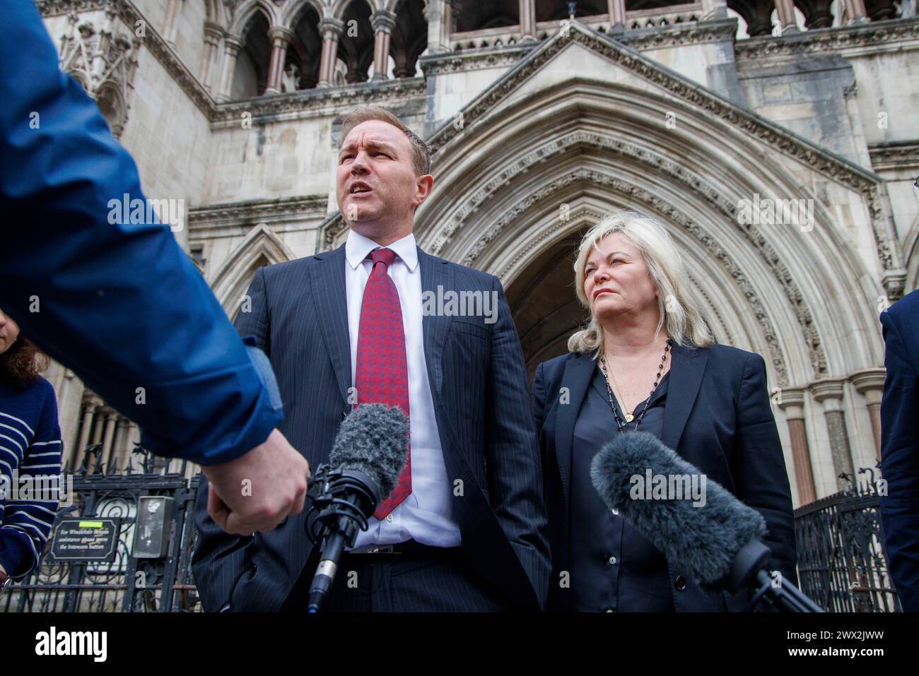 London, UK 27 March 2024 Former Trader, Tom Hayes with his lawyer Karen ...