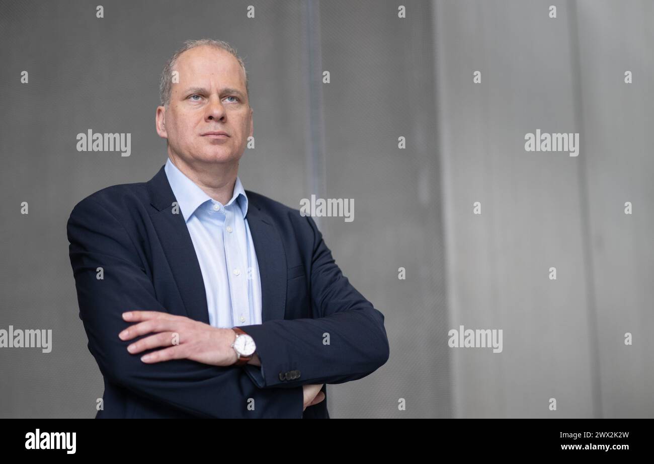 Stuttgart, Germany. 27th Mar, 2024. Georg Stamatelopoulos, CEO of EnBW ...
