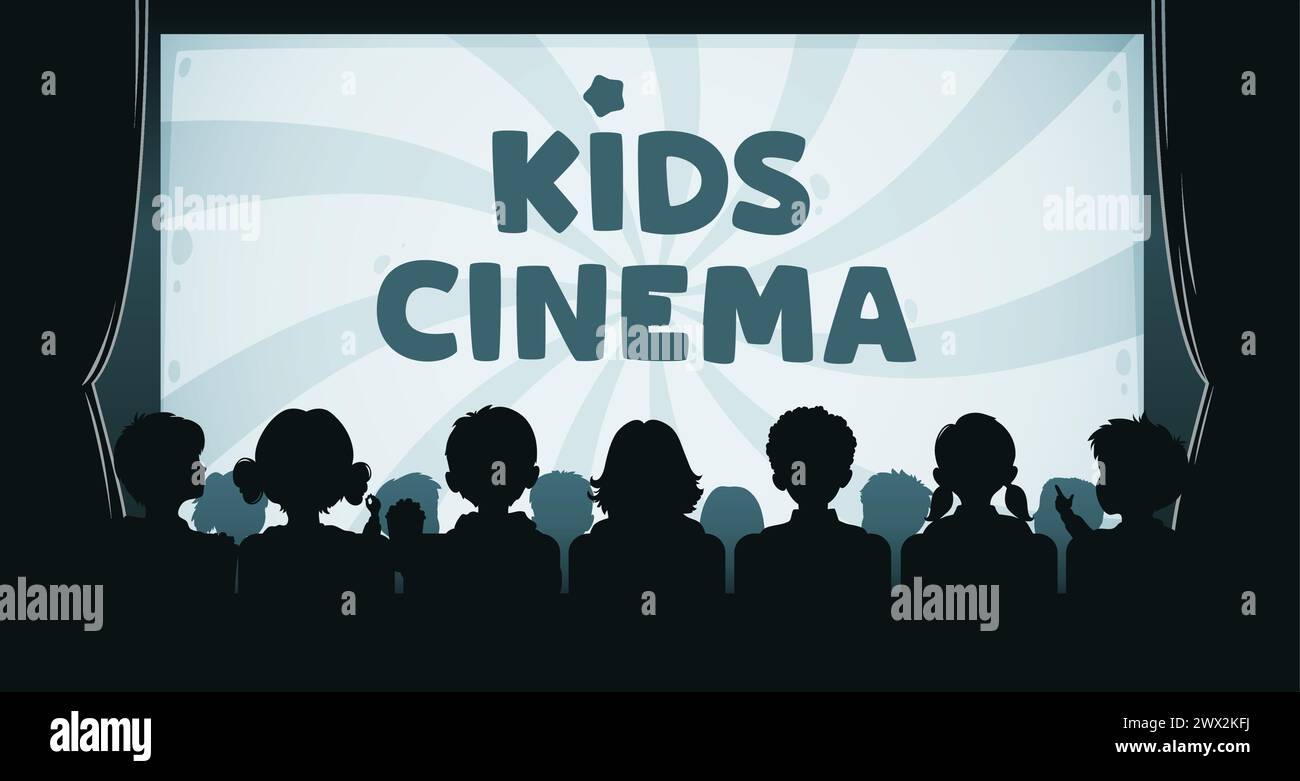 Movie rear view silhouette Stock Vector Images - Alamy