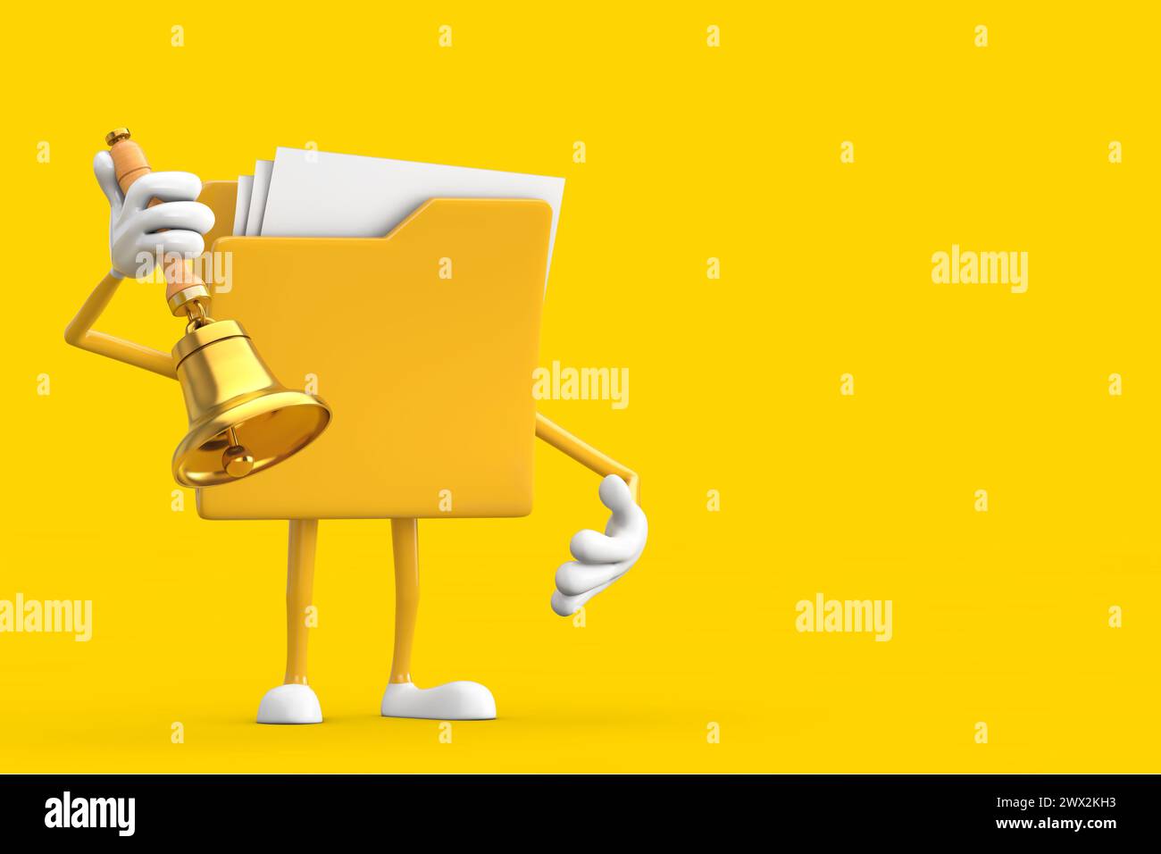 Yellow File Folder Icon Cartoon Person Character Mascot with Vintage ...