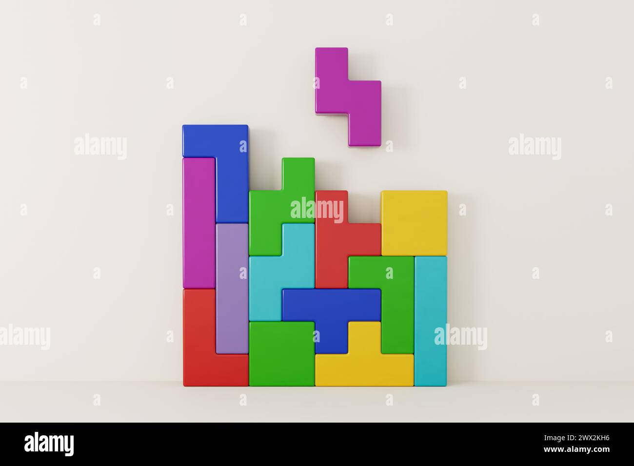 Creative and Logical Thinking Concept. Different Colorful Shapes Wooden ...