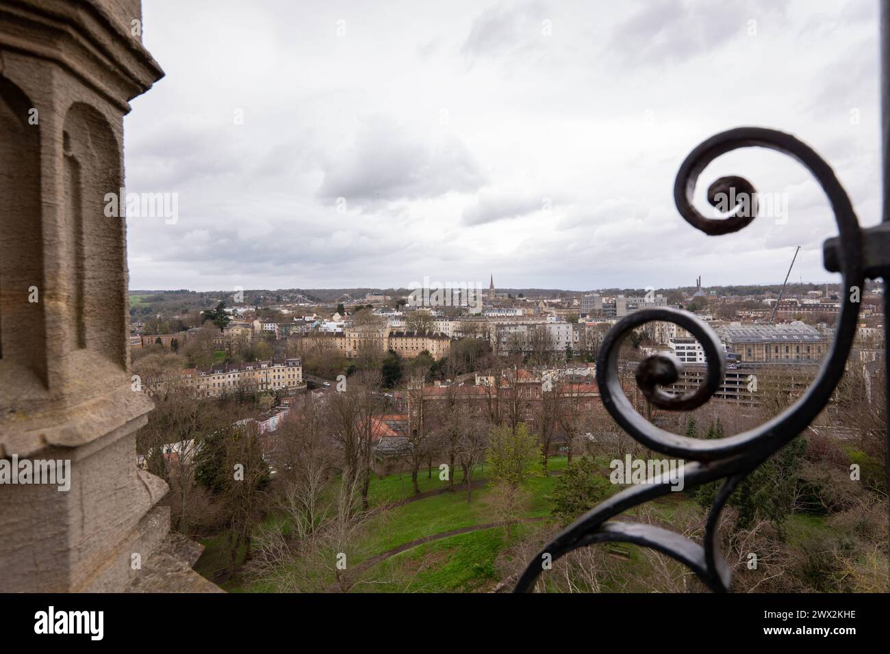 View from Cabot Tower. Bristol, England, situated in a public park on ...