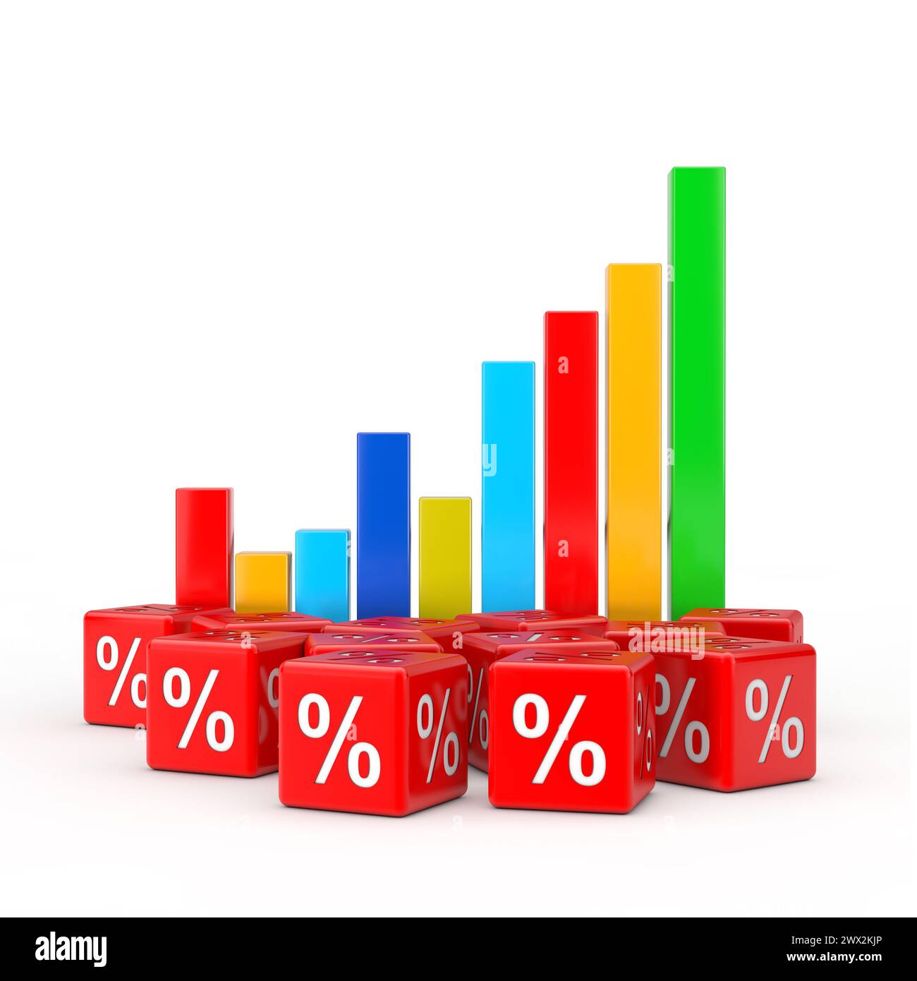 Statistical Business Infographic Bar Chart Graph Diagram with Heap of ...