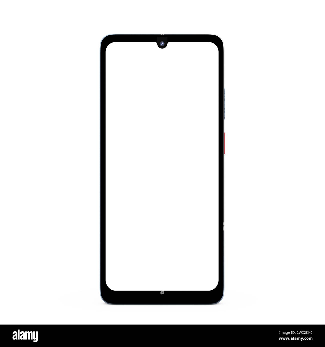 Abstract Modern Mobile Phone Smartphone Front View with Blank Screen on ...