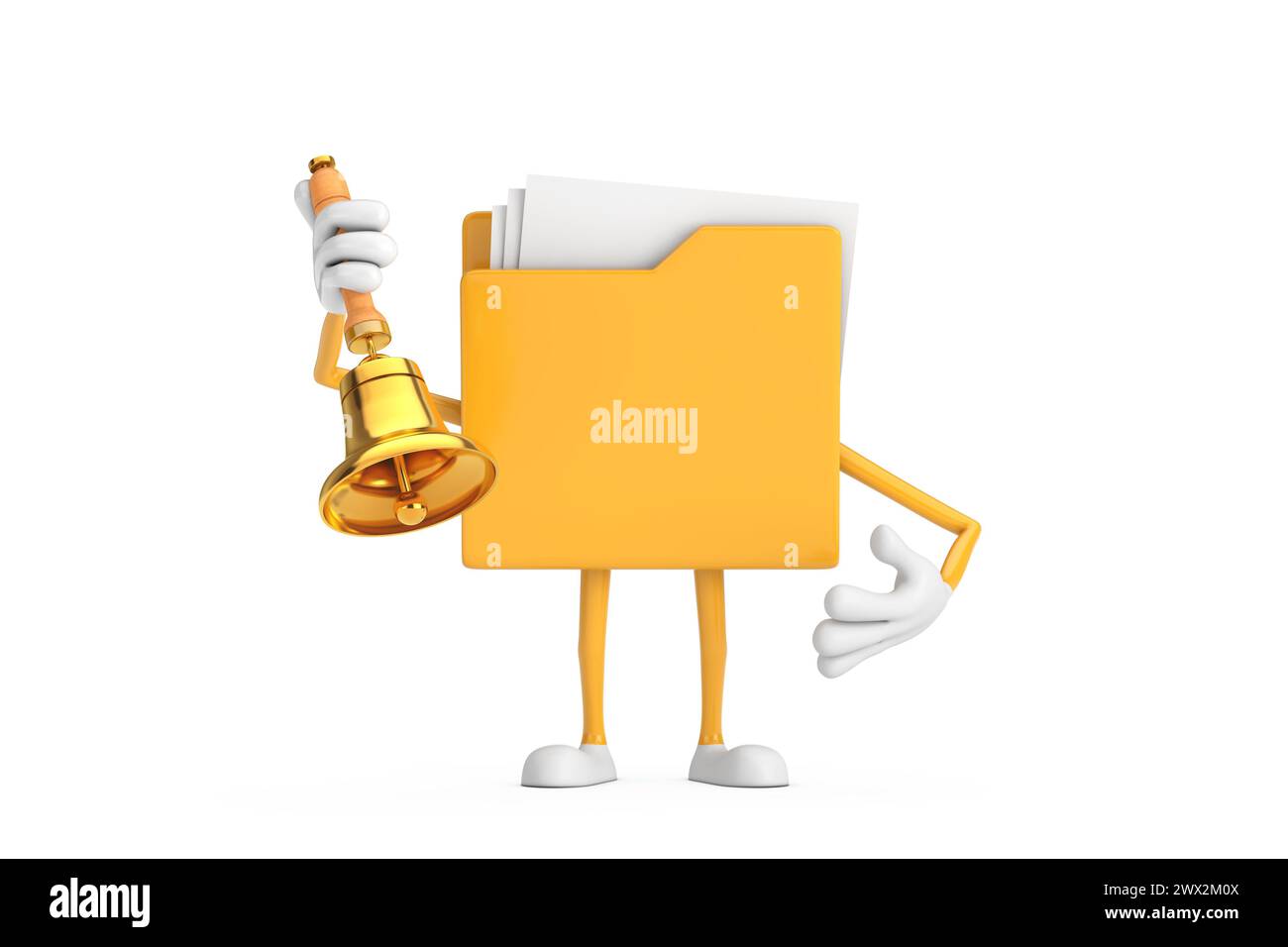 Yellow File Folder Icon Cartoon Person Character Mascot with Vintage ...