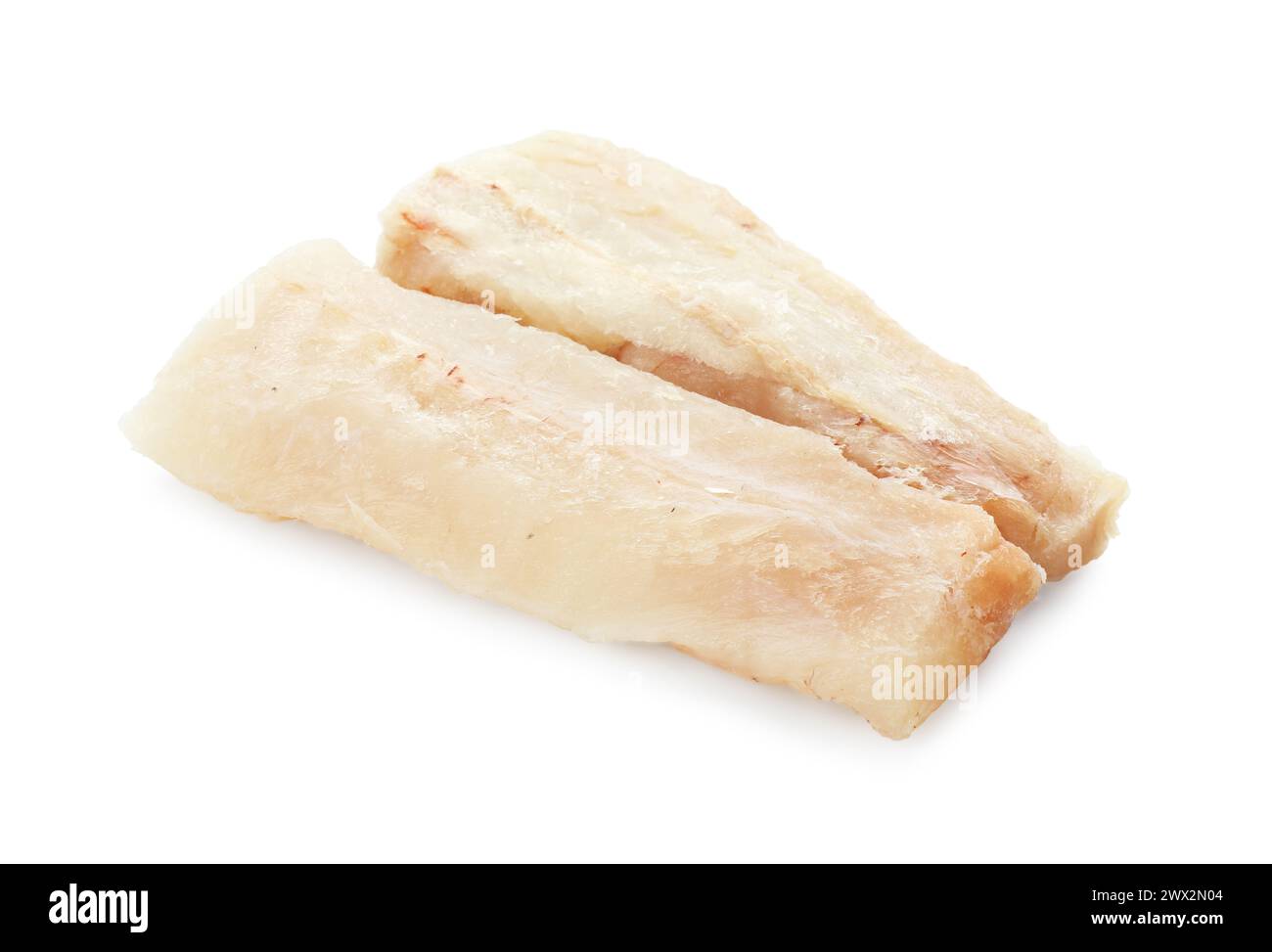 Fresh raw cod fillets isolated on white Stock Photo - Alamy