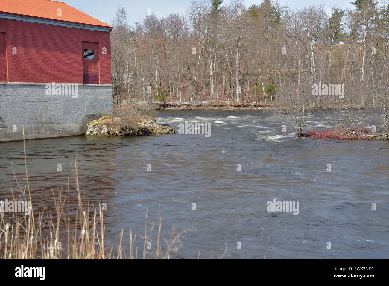 Magog river Drummond hydroelectric power plant Stock Photo - Alamy