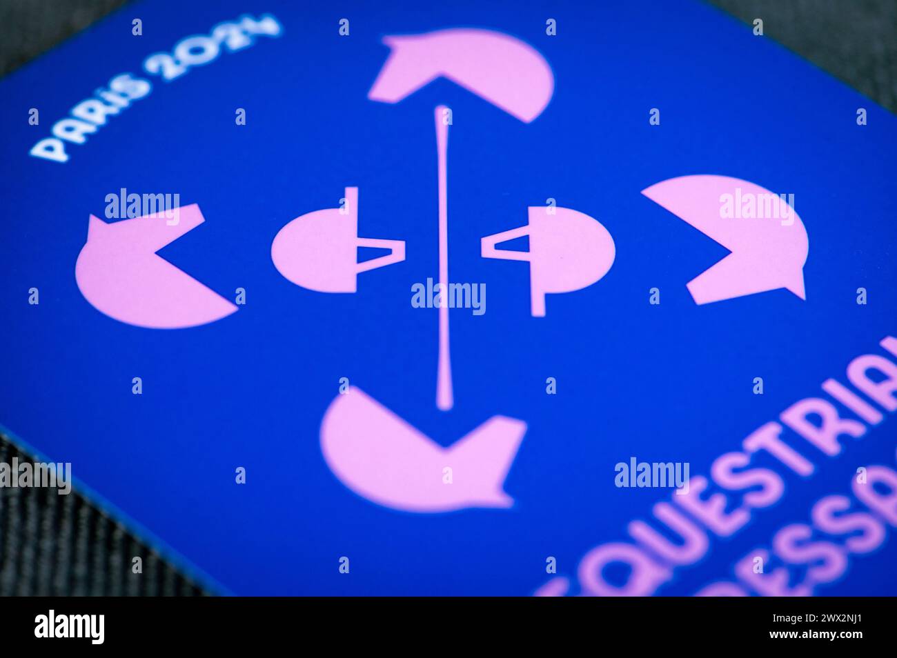 Equestrian Dressage pictogram for paris 2024 summer olympics. Official ...