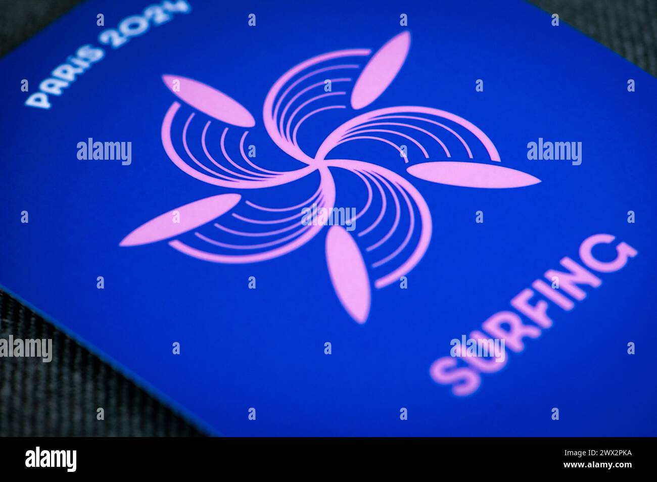 Surfing pictogram for paris 2024 summer olympics. Official icon of ...