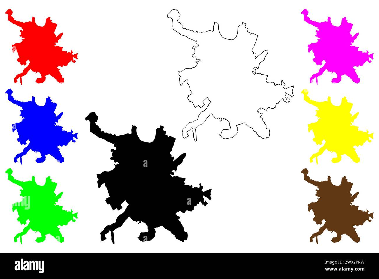 Pasto city (Republic of Colombia) map vector illustration, scribble ...