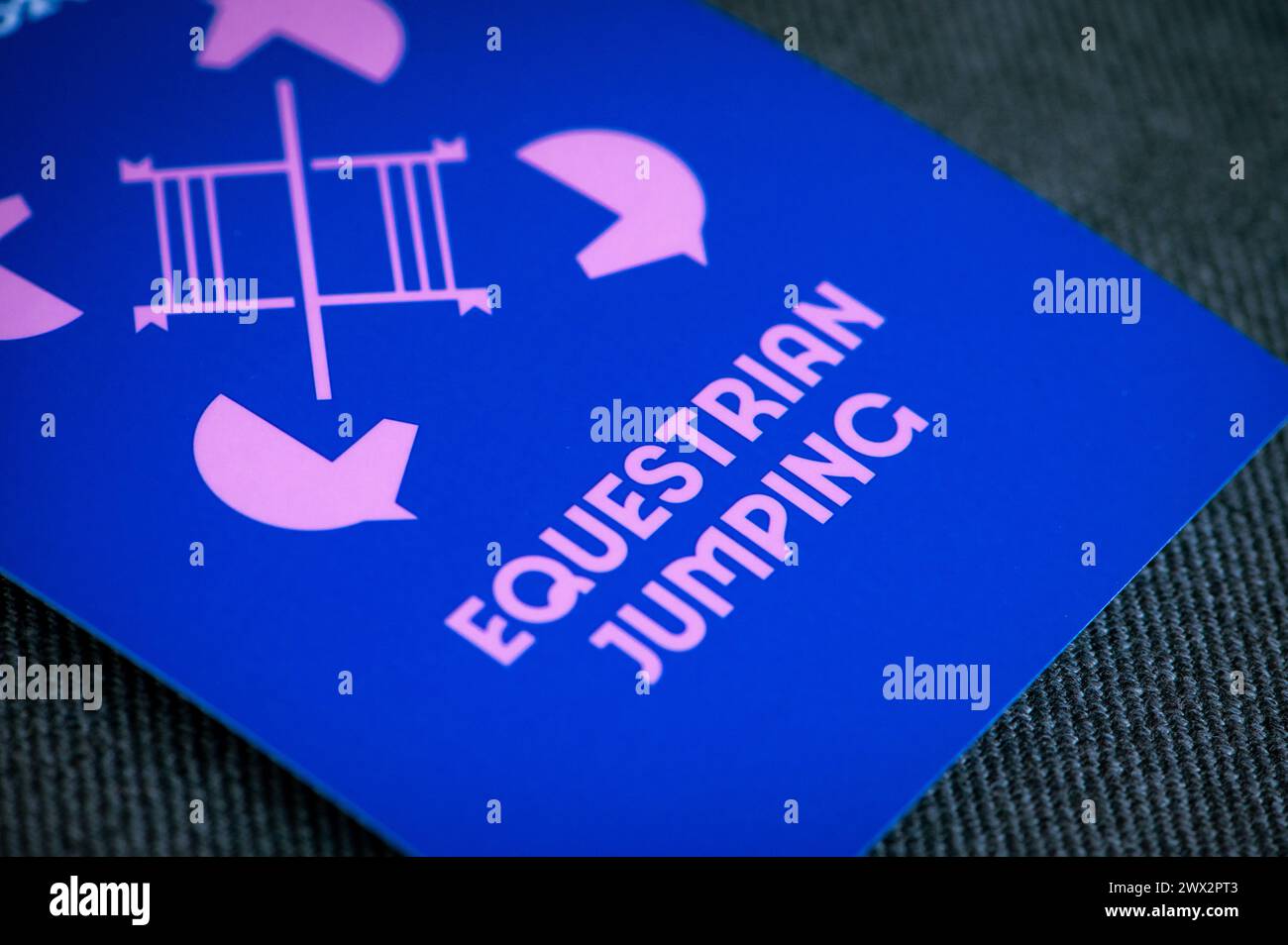 Equestrian Jumping pictogram for paris 2024 summer olympics. Official ...