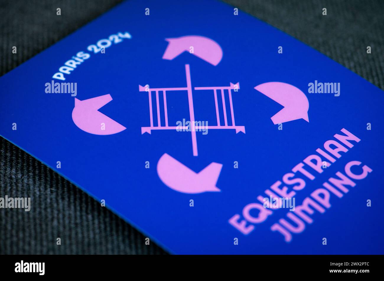 Equestrian Jumping pictogram for paris 2024 summer olympics. Official ...