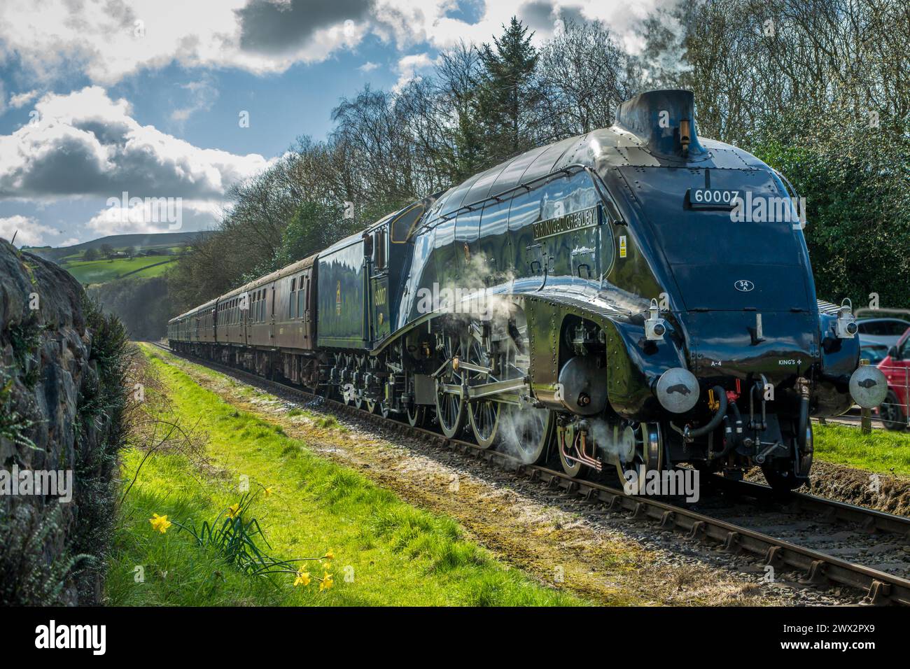 60007 Sir Nigel Gresley, LNER Class A4 4-6-2 "Pacific" steam locomotive ...