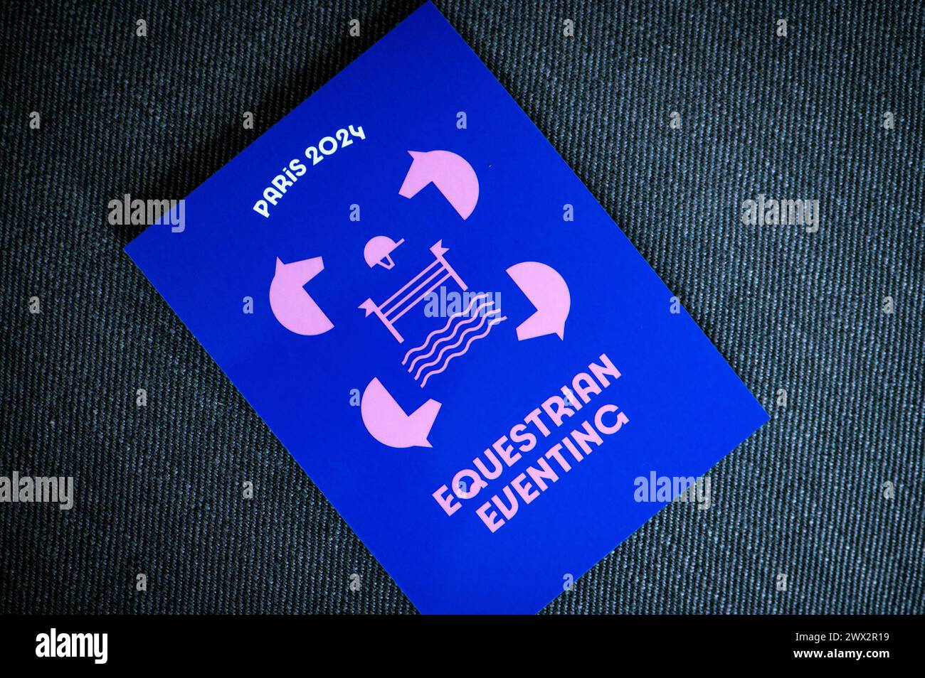 Equestrian Eventing pictogram for paris 2024 summer olympics. Official ...