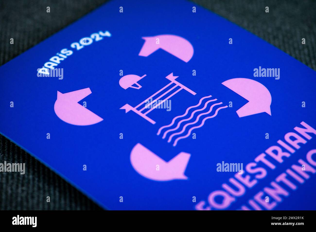 Equestrian Eventing pictogram for paris 2024 summer olympics. Official ...