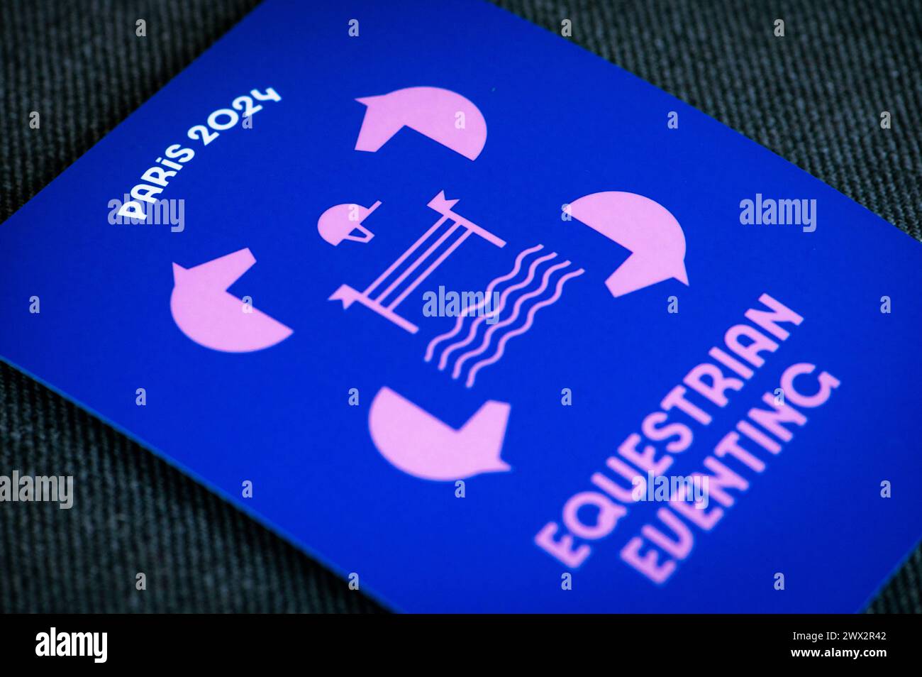 Equestrian Eventing pictogram for paris 2024 summer olympics. Official ...