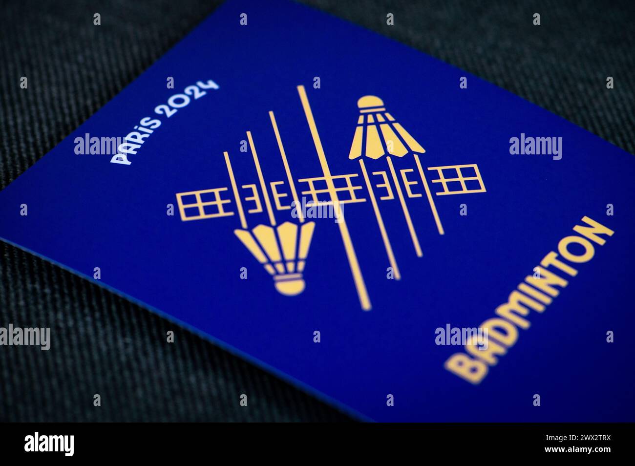 Badminton pictogram for paris 2024 summer olympics. Official icon of ...