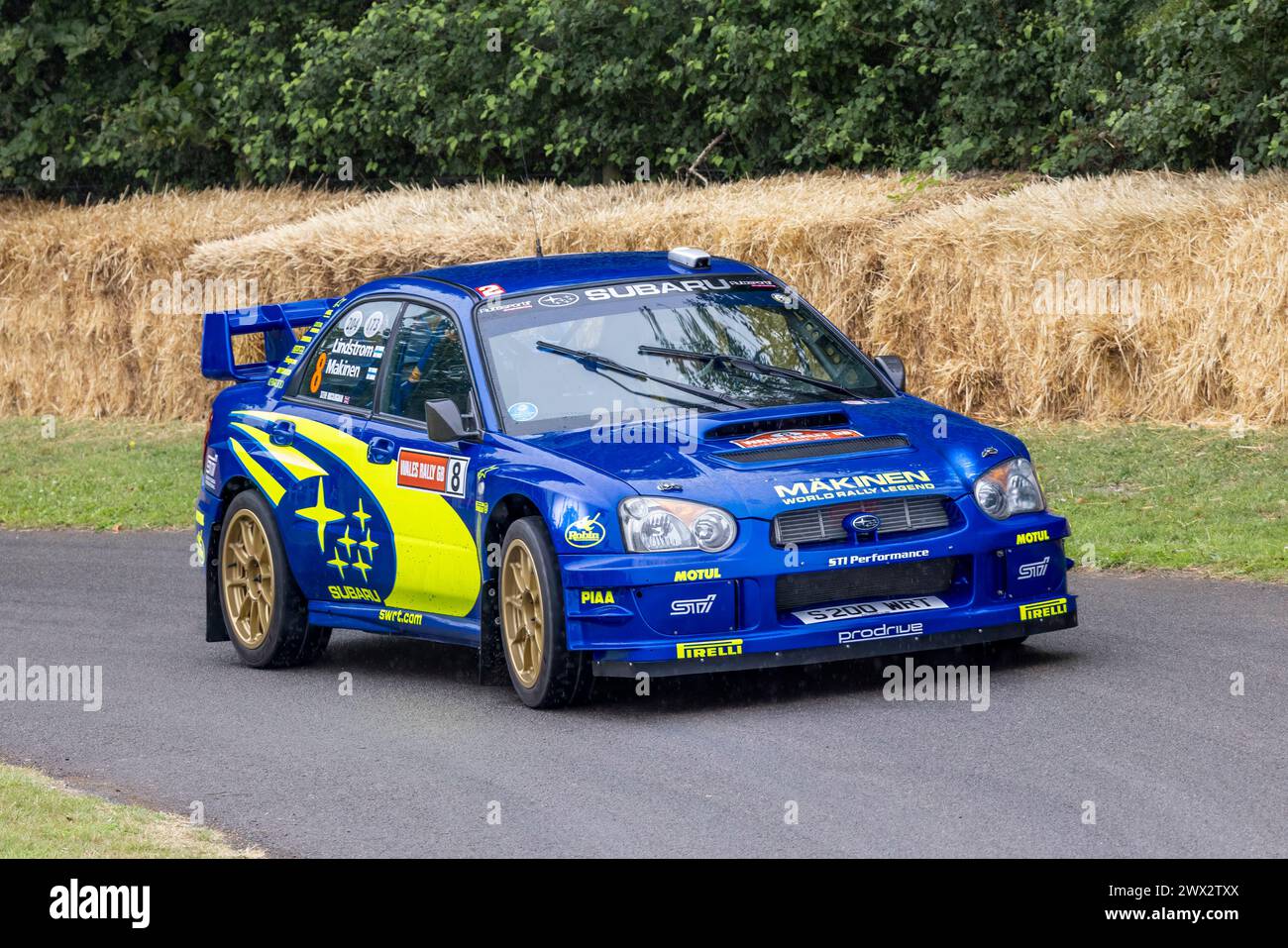 Steve Rockingham in Tommi Makinen's 2003 Subaru Impreza WRC2003 at the ...