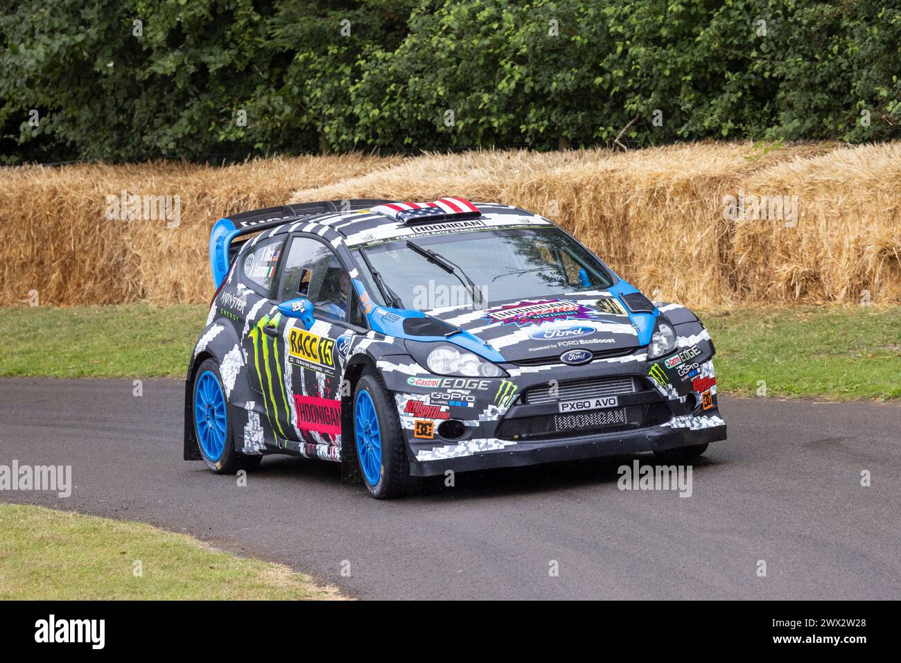 Mark McCann in Ken Block's famous 2013 Ford Fiesta ST RX43 at the 2023 ...