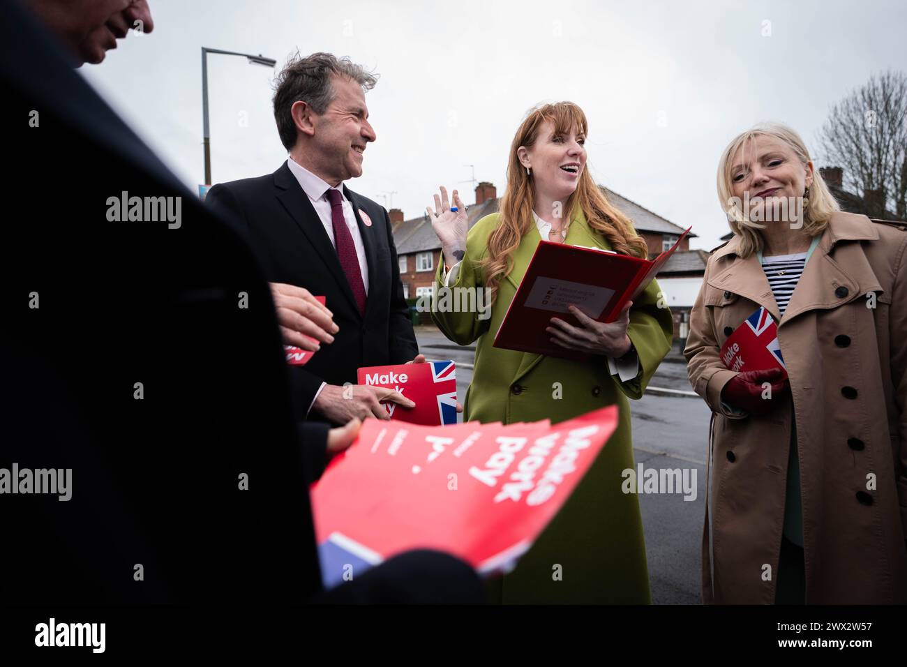 Deputy Labour Party leader Angela Rayner out canvassing on the streets ...