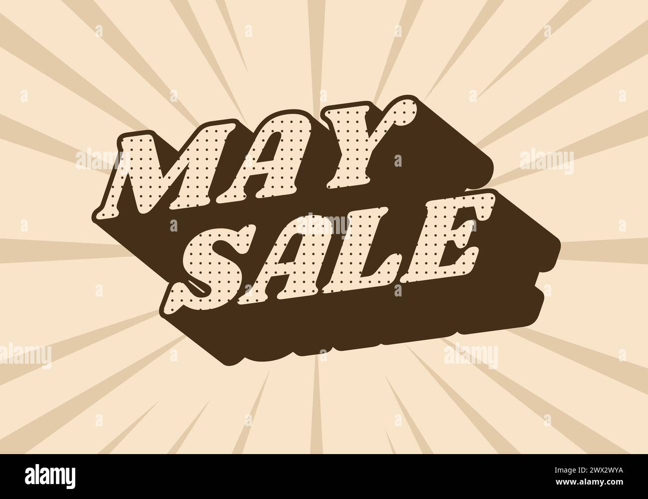 May sale. Text effect design in 3 dimensions style and eye catching ...