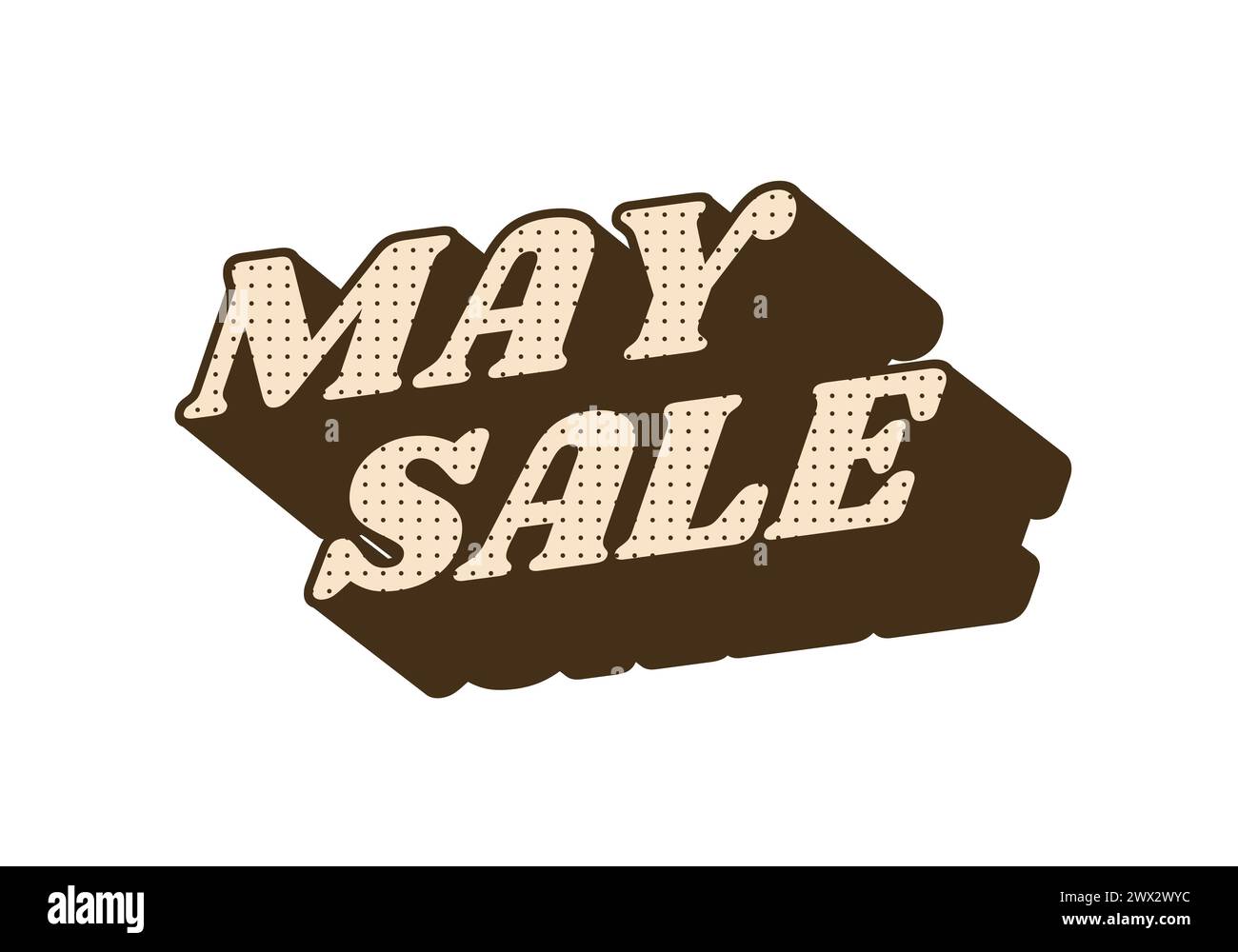May sale. Text effect design in 3 dimensions style and eye catching ...