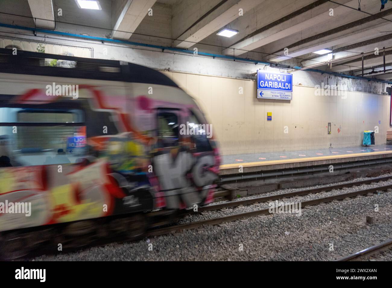 interior of Garibaldi train station in Naples-Italy.03-03-2024 Stock ...