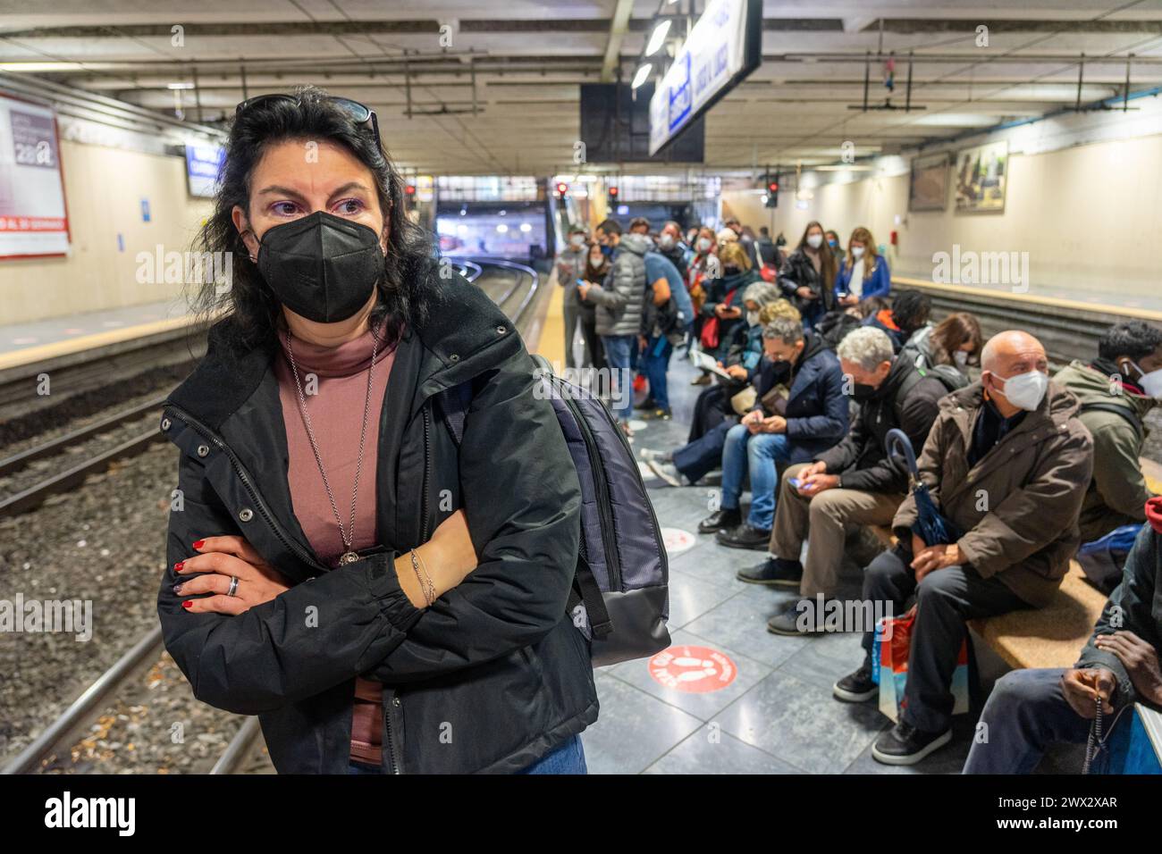 interior of Garibaldi train station in Naples-Italy.03-03-2024 Stock ...