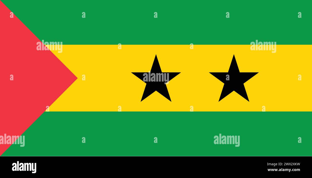 National Flag of Sao Tome and Principe, Sao Tome and Principe sign, Sao ...