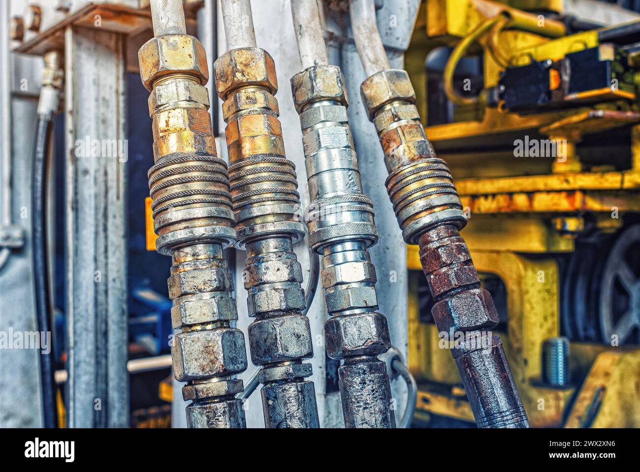 Fittings, connections for water supply systems, nuts. Industrial metal ...