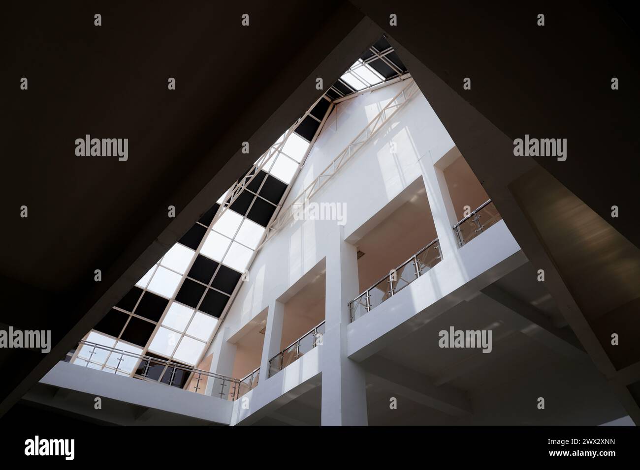 The roof of a building has a chess pattern with a unique shape and good ...