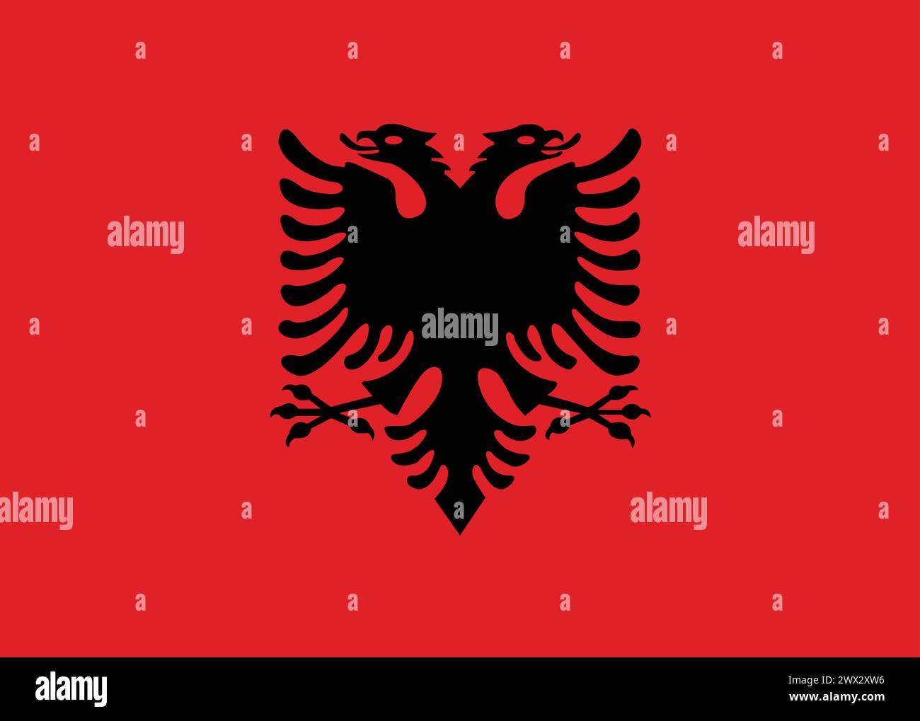 National Flag of Albania, Albania sign, Albania Flag Stock Vector Image ...