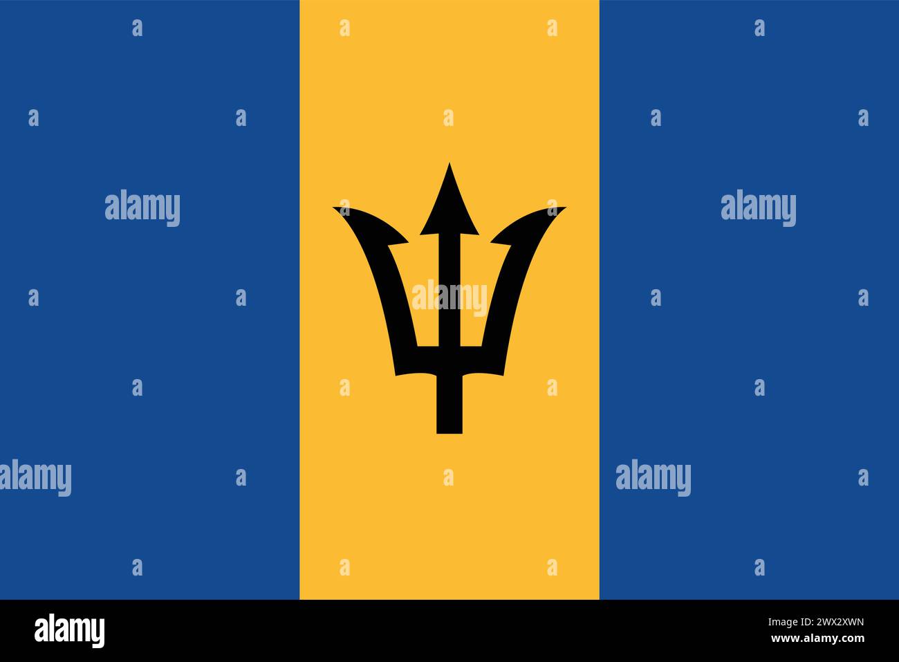 National Flag of Barbados, Barbados sign, Barbados Flag Stock Vector ...