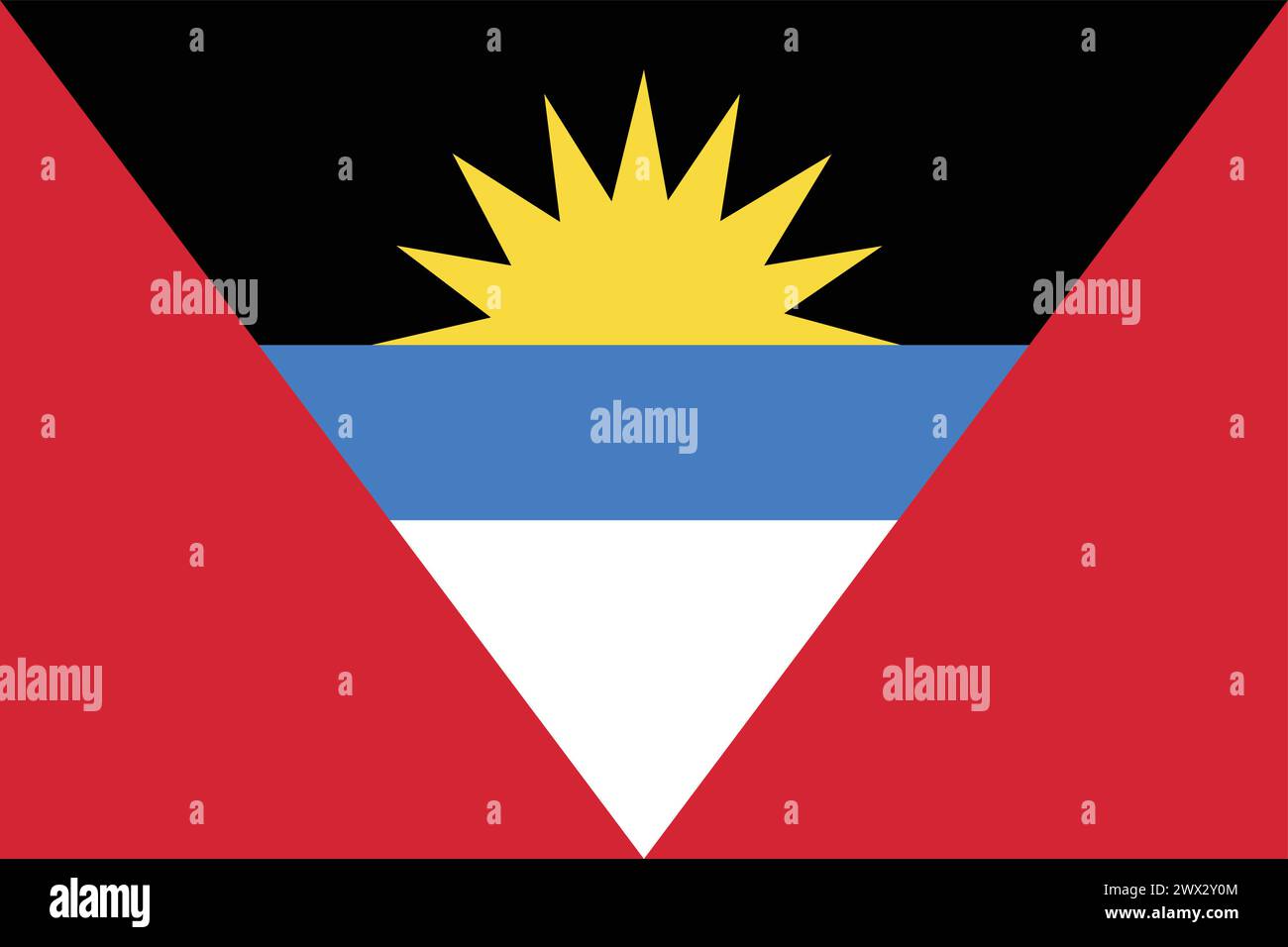 National Flag of Antigua and Barbuda, Antigua and Barbuda sign, Antigua ...