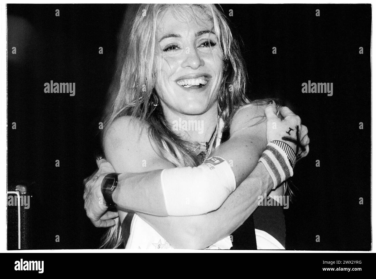 BELLY, CONCERT, 1995: Gail Greenwood bass player of Belly playing live ...