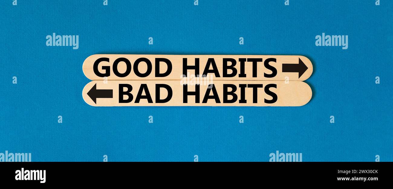 Good or bad habits symbol. Concept word Good habits Bad habits on ...