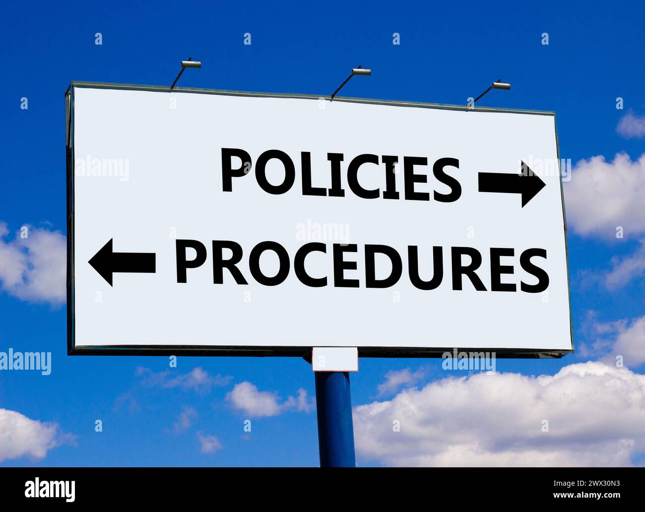 Procedures and policies symbol. Concept word Procedures Policies on ...