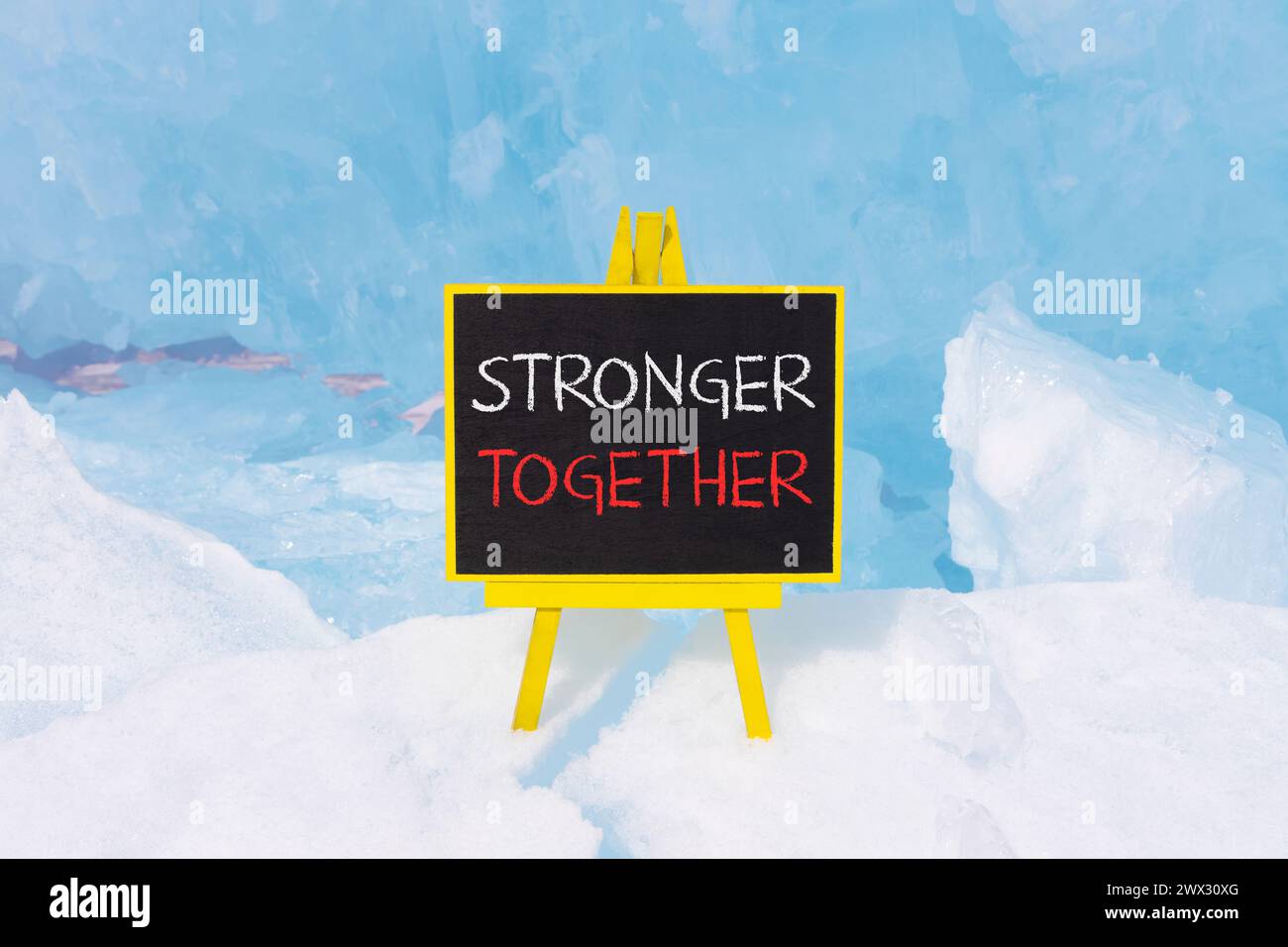 Stronger together symbol. Concept words Stronger together on beautiful ...