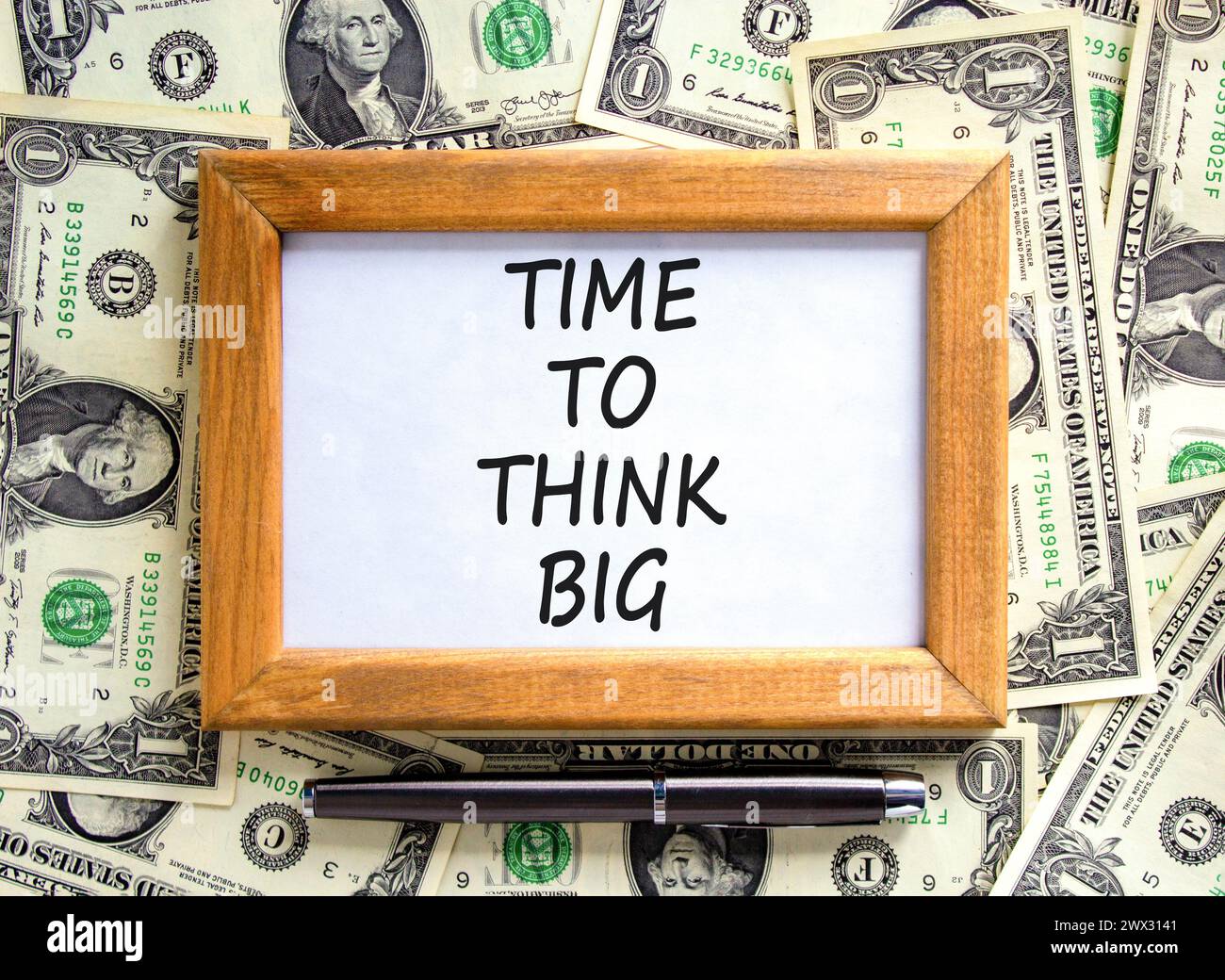 Time to think big symbol. Concept words Time to think big on beautiful ...