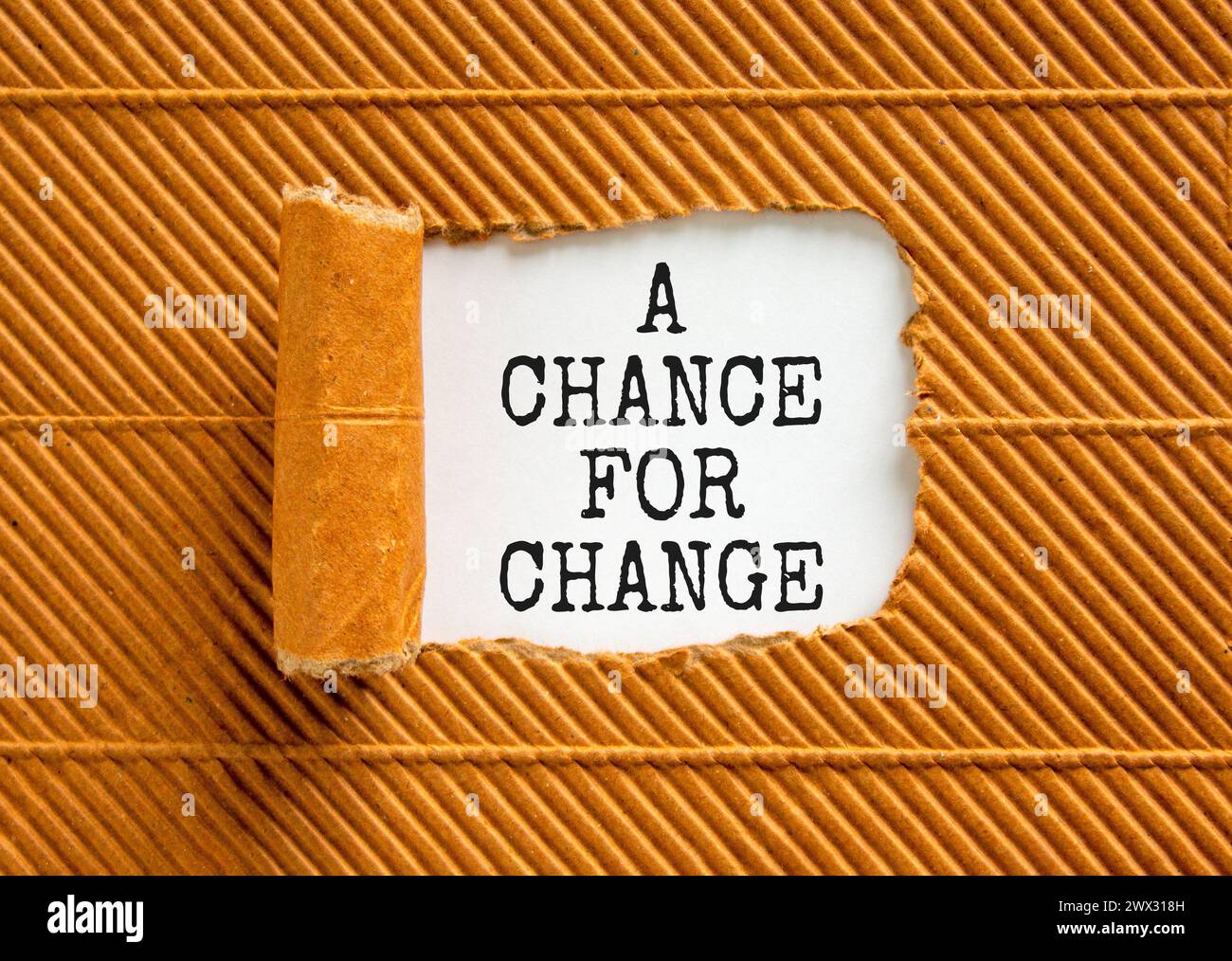 A chance for change symbol. Concept words A chance for change on ...