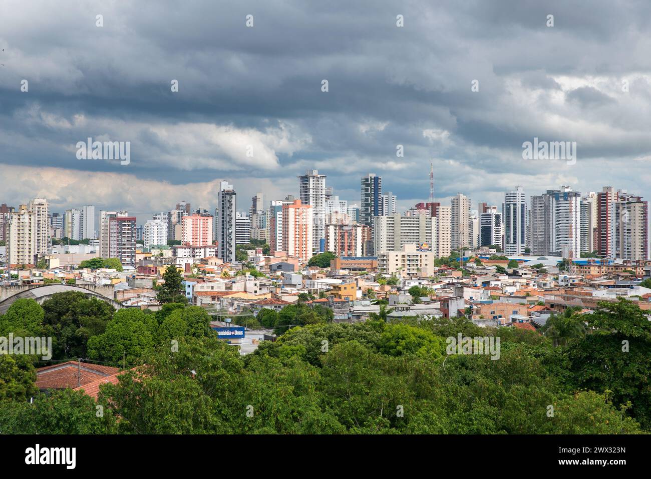 Belem City Skyline With Thunderstorm Sky Stock Photo - Alamy