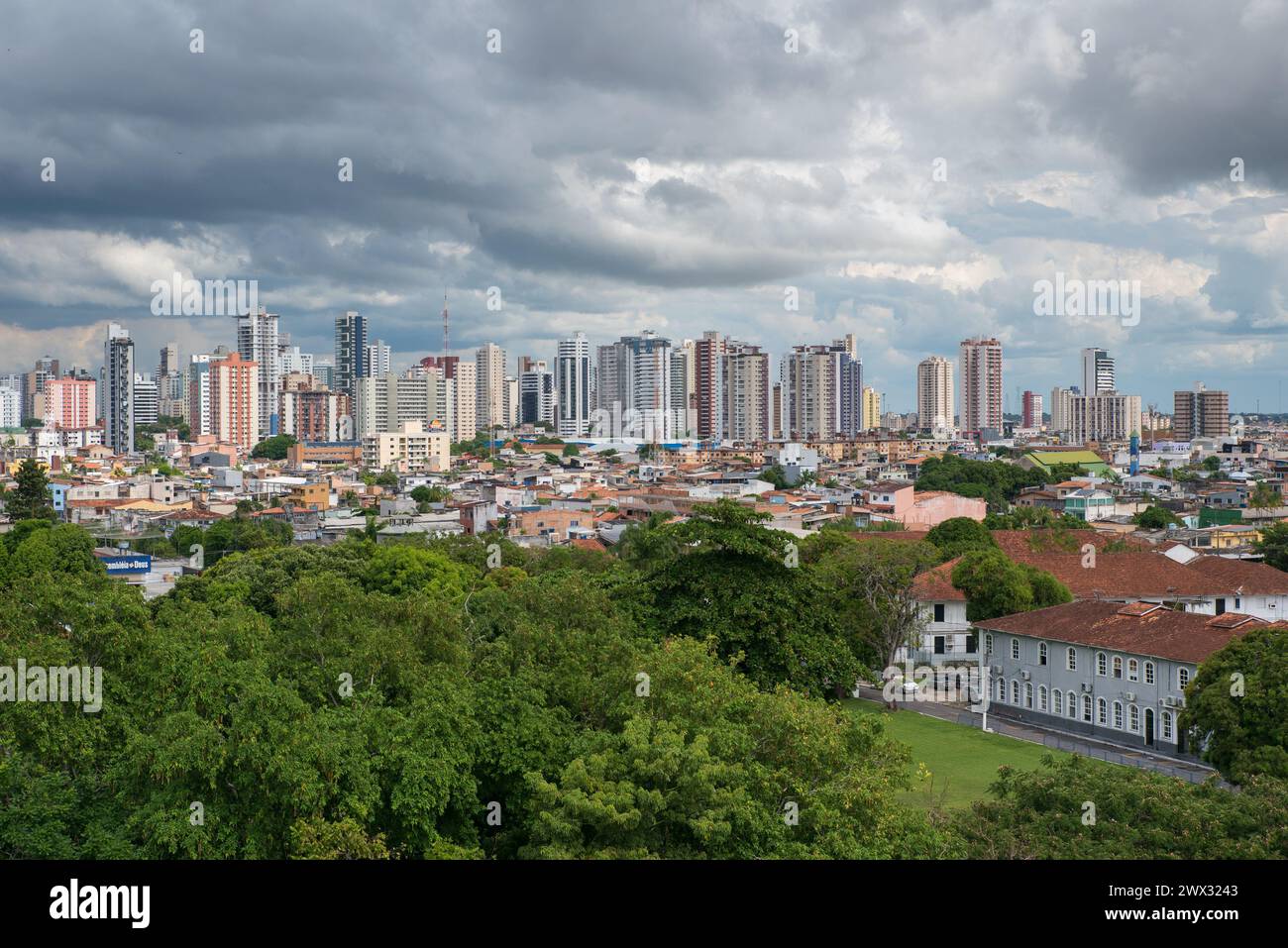 Belem City Skyline With Thunderstorm Sky Stock Photo - Alamy