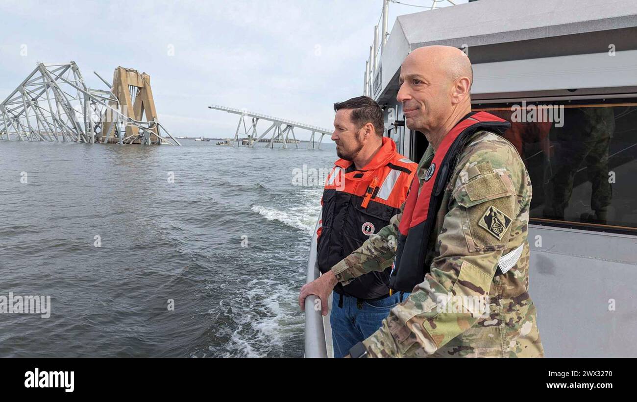 USACE Chief of Engineers Lt. Gen. Scott Spellmon views damage of the ...