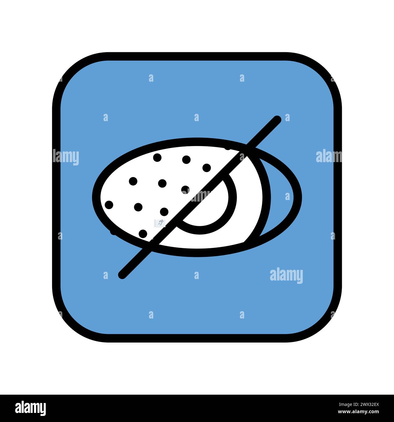 Blind eye color line icon. Web accessibility. Vector isolated element ...