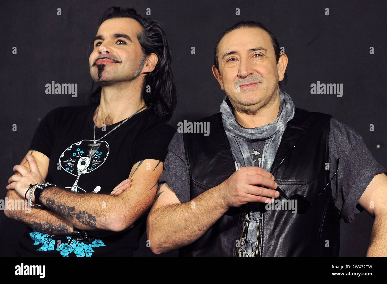 Milan Italy 13/01/2012: The singer Piero Pelù and the guitarist Ghigo ...